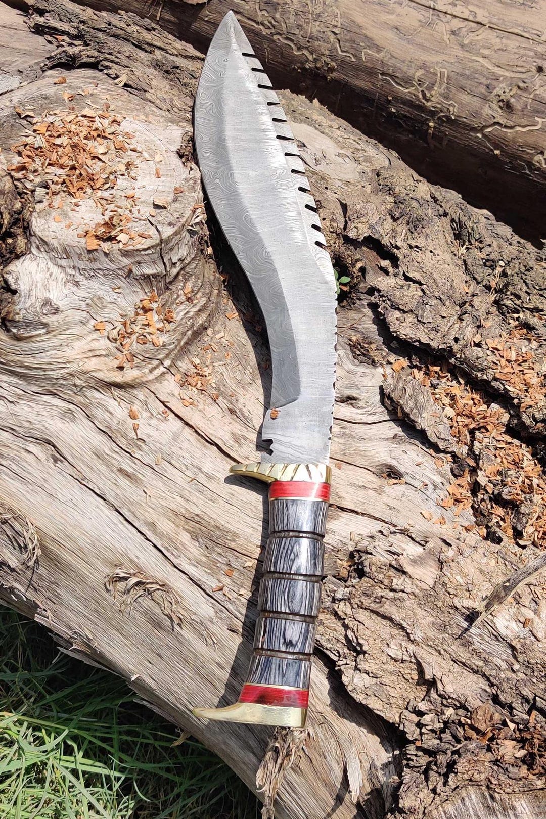Damascus Steel Kukri-style Dagger 16 Inches of Masterful Craftsmanship ...
