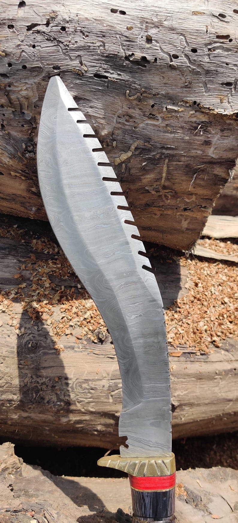 Damascus Steel Kukri-style Dagger 16 Inches of Masterful Craftsmanship ...