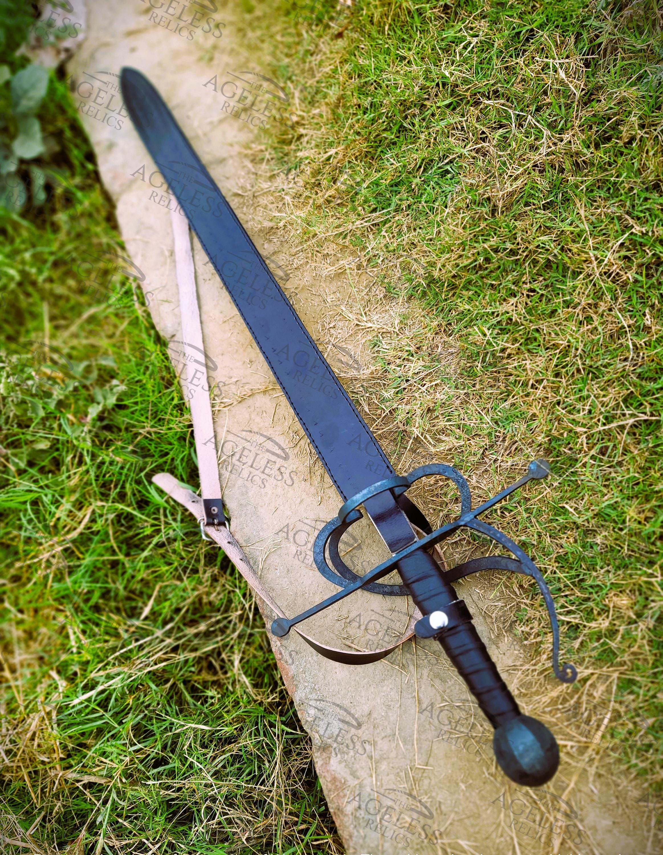 Custom Handmade Carbon Steel Rapier Sword Classic Medieval Rapier With ...