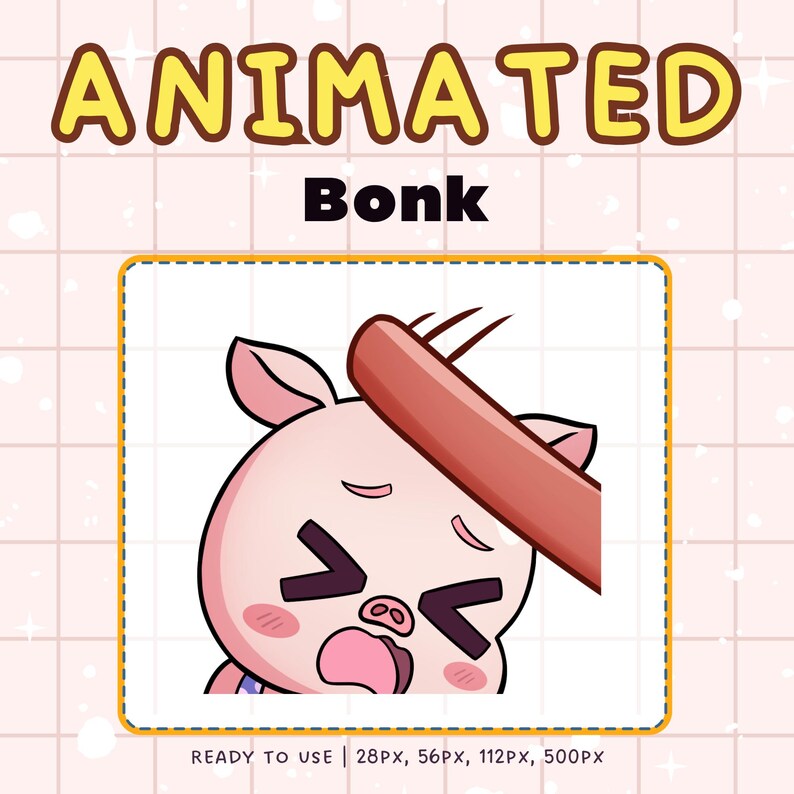 Bonk Pig Animated Emotes | Piglet | Piggy | Gif | Twitch, Youtube ...