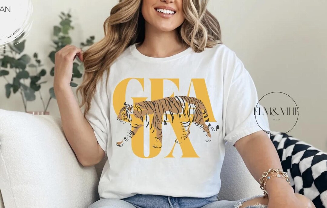 CUSTOM Express Gold Geaux Tigers T-shirt, LSU Tigers Tee, Geaux Tigers ...