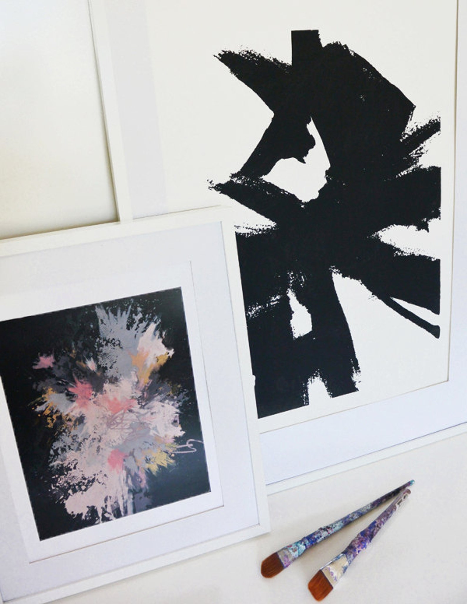 Large Abstract Sketch #1 Print-black, Original Art, Screen Print - Etsy