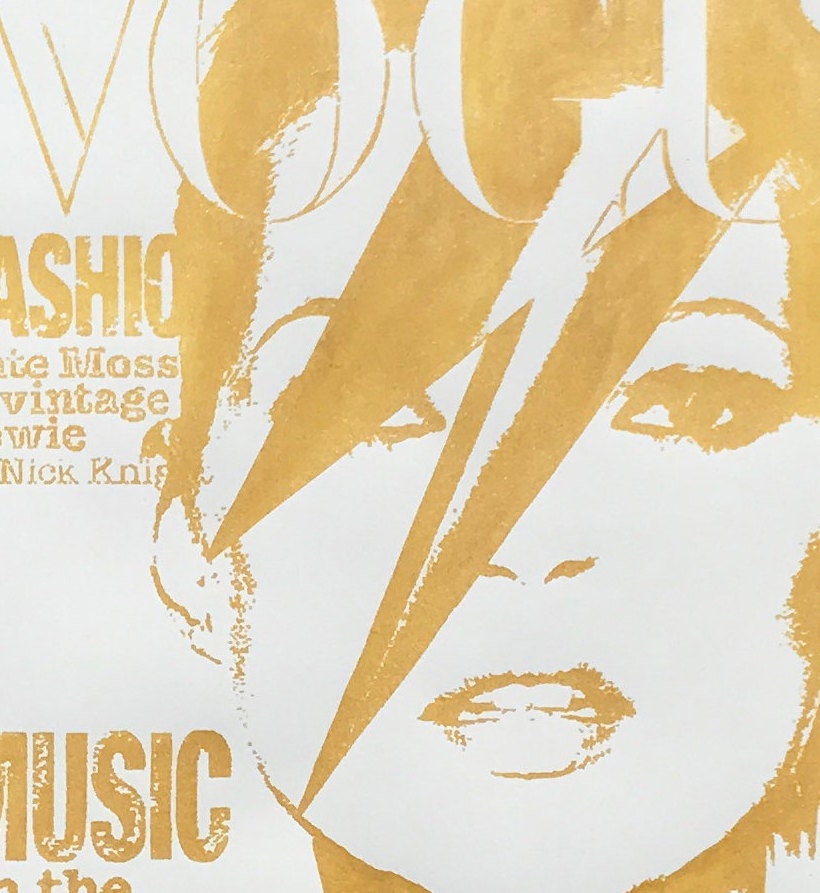Gold Vogue, Original Art, Screen Print sold by Turkmen Clemence Lise ...