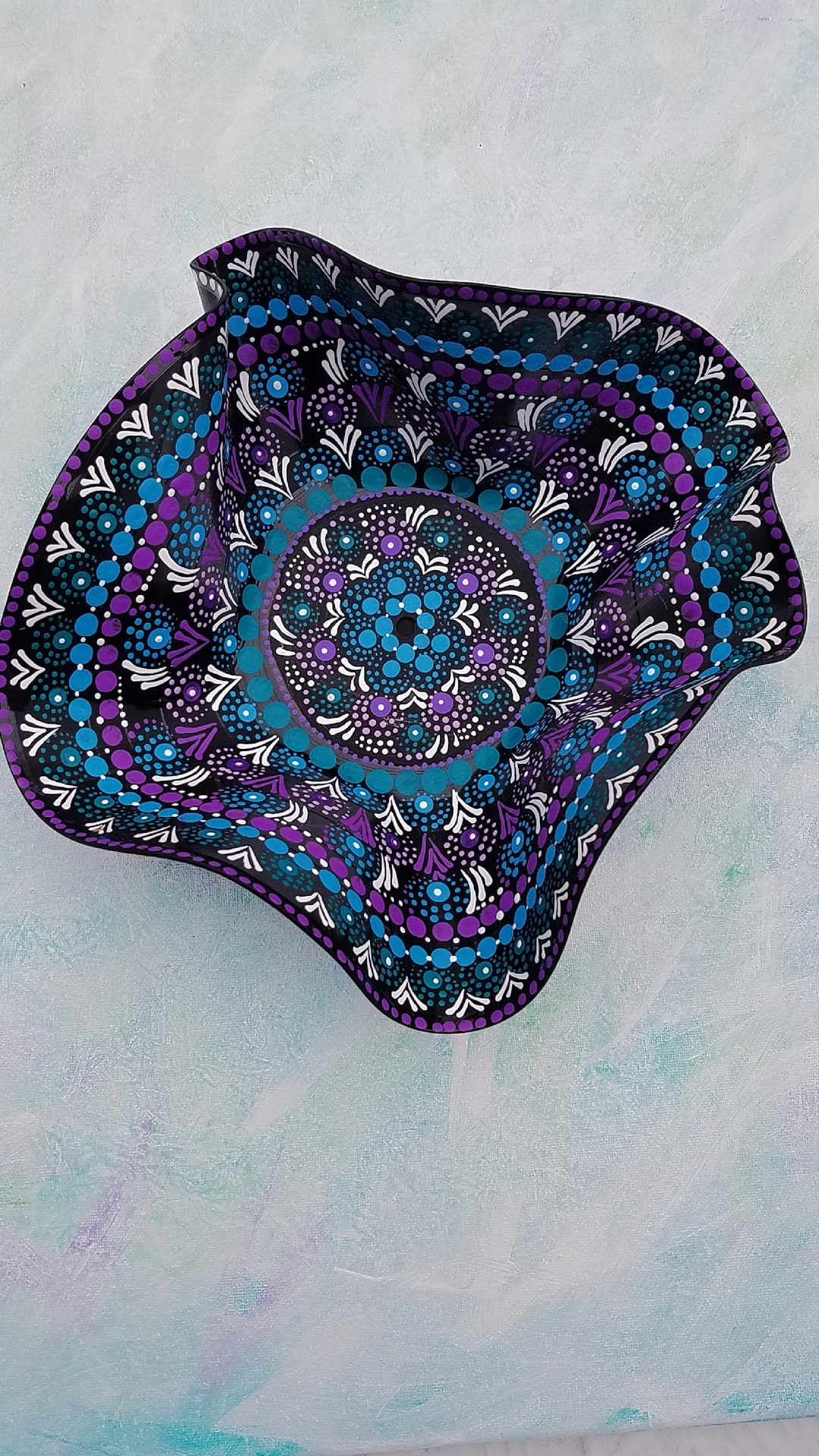 Painted Vinyl Record Mandala Art Melted Vinyl Record Change - Etsy