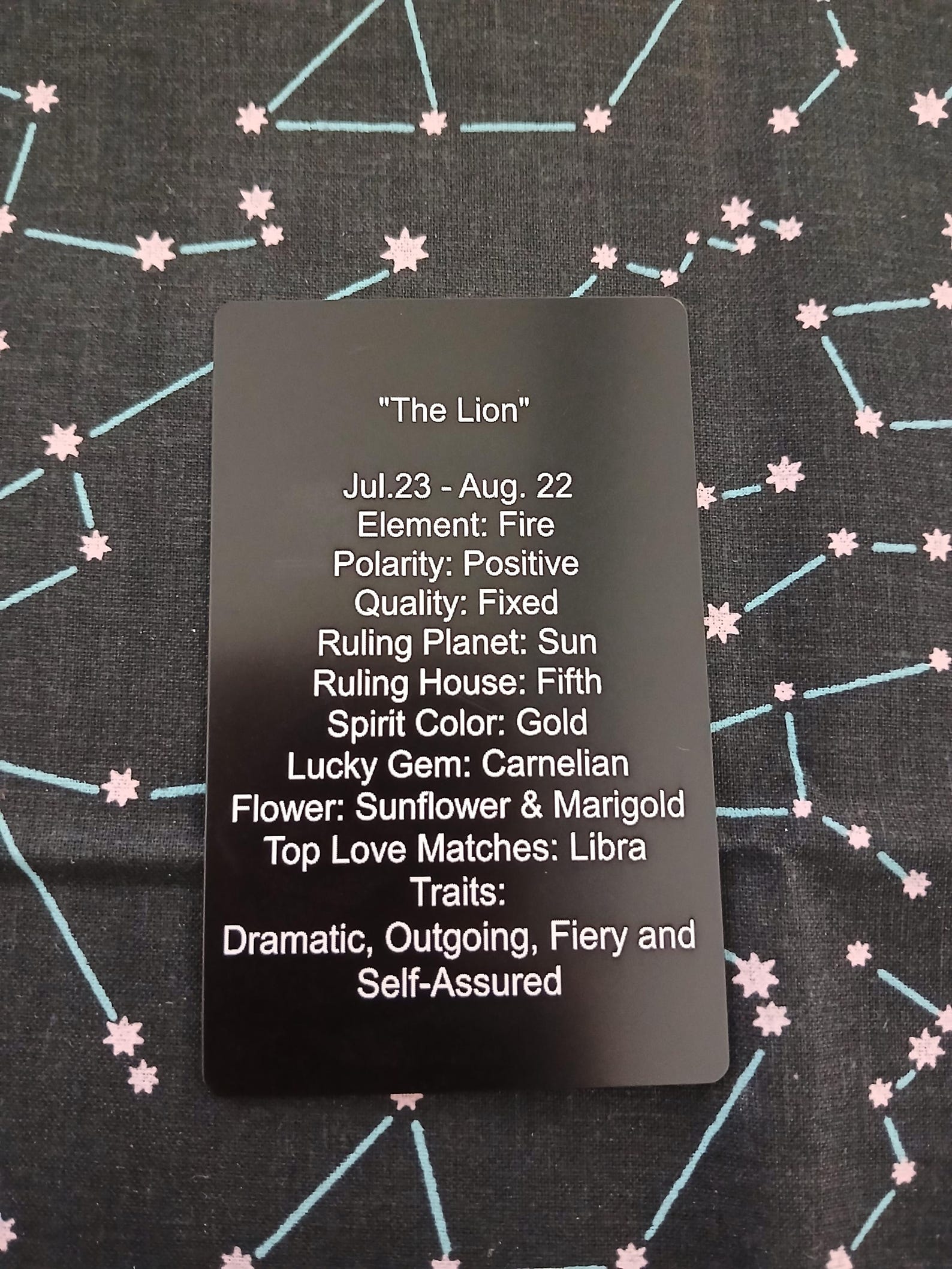 Astrological Sign "leo" Card - Etsy