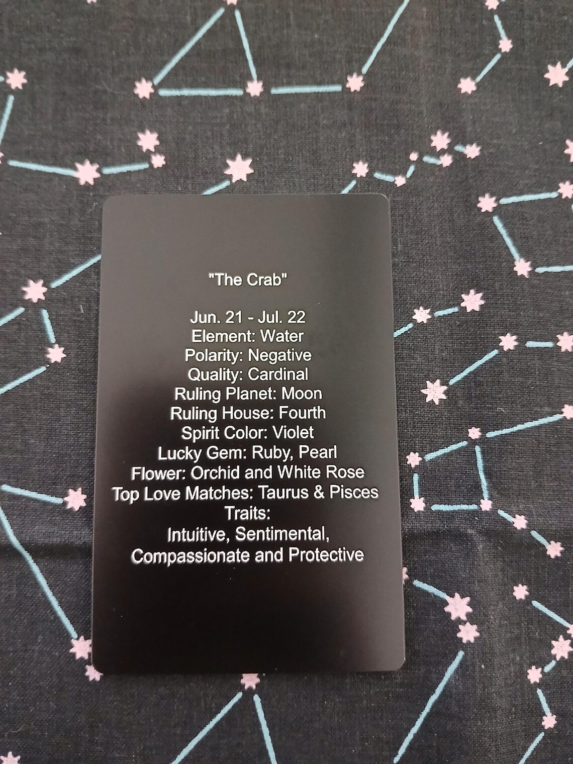 Astrological Sign "cancer" Card - Etsy