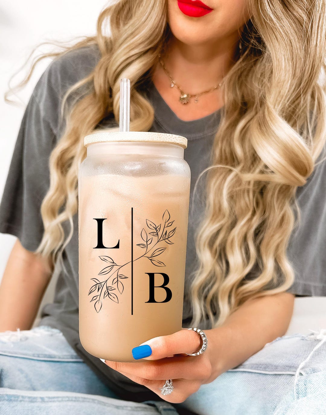 Personalized Wedding Monogram Glass Coffee Cup With Date, Personalized ...