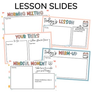 Class Slides, Daily Google Slides Templates for Classroom, Agenda ...