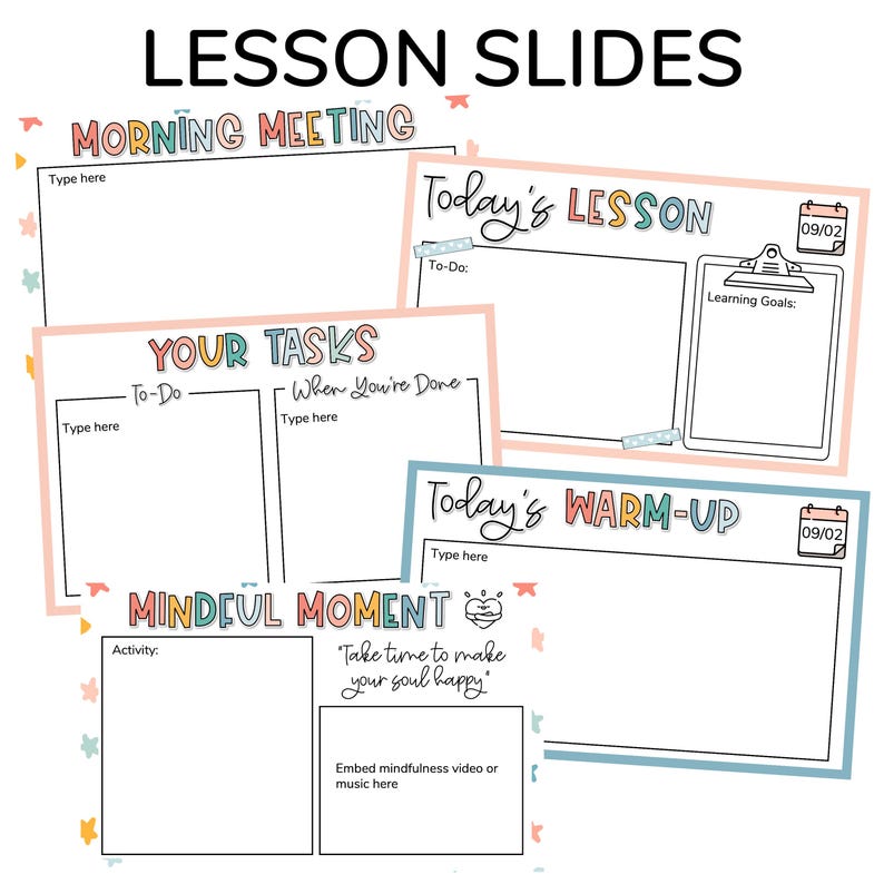 Class Slides, Daily Google Slides Templates for Classroom, Agenda ...