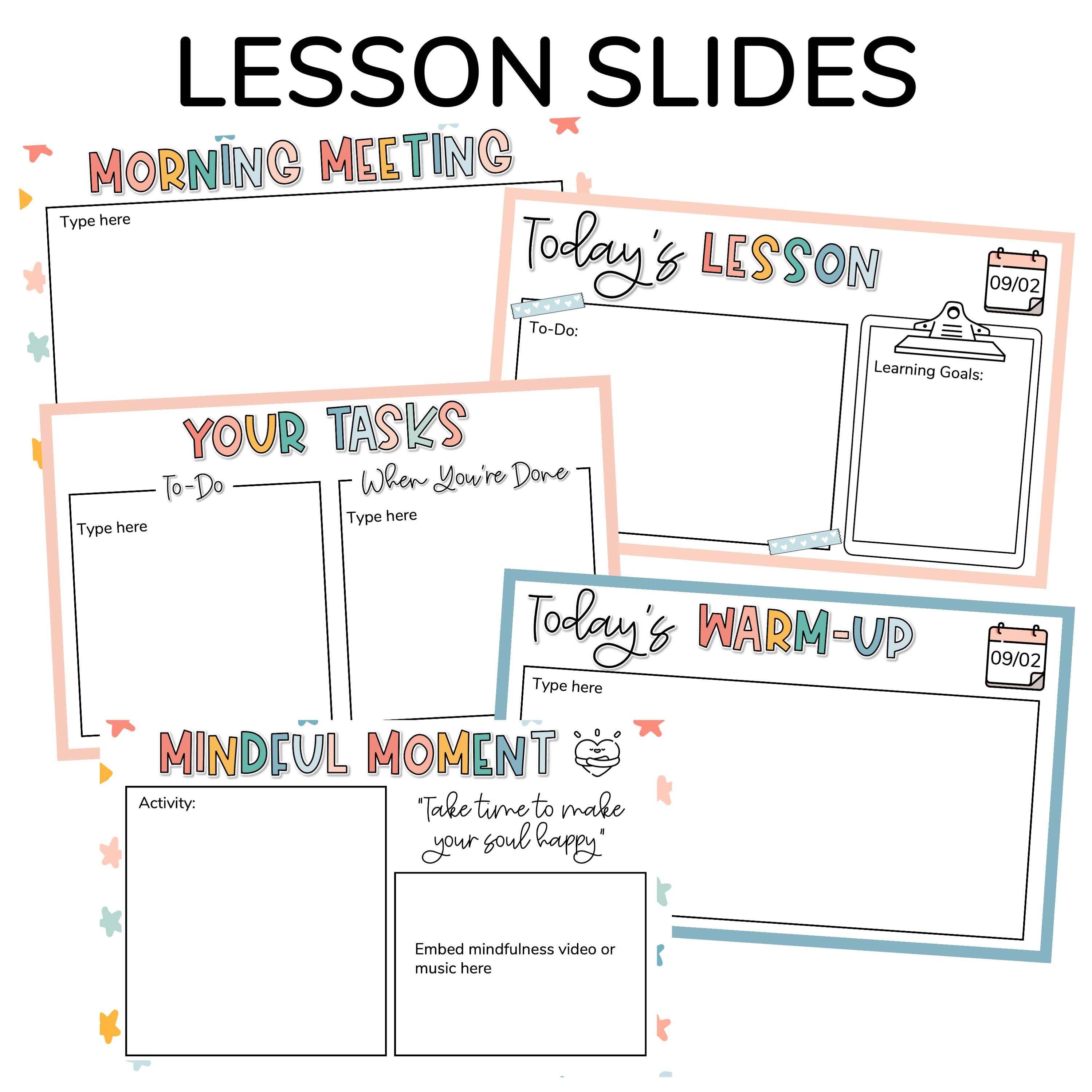 Class Slides, Daily Google Slides Templates for Classroom, Agenda ...