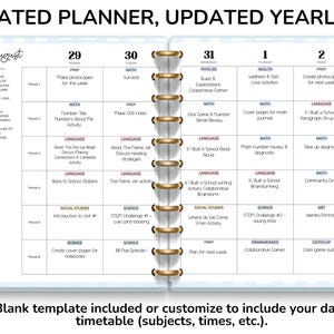 Printable Teacher Planner Dated 2024-2025, Free Yearly Updates, Teacher ...