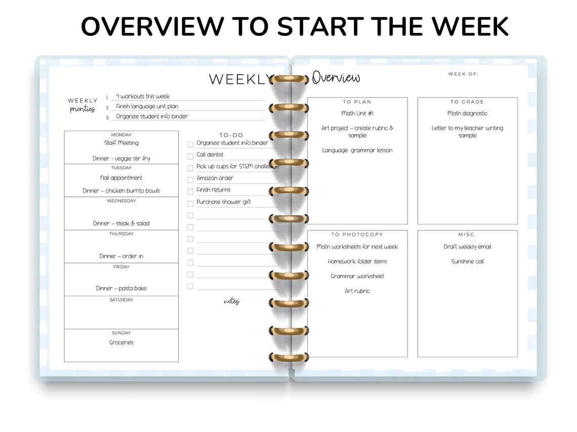 Printable Teacher Planner Dated 2025-2026, Free Yearly Updates, Teacher ...