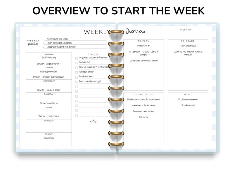 Printable Teacher Planner Dated 2024-2025, Free Yearly Updates, Teacher ...