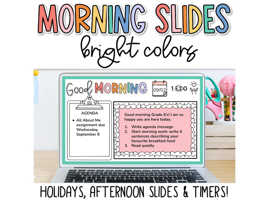Morning Slides, Daily Google Slides Templates for Classroom, Agenda ...