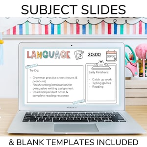 Class Slides, Daily Google Slides Templates for Classroom, Agenda ...