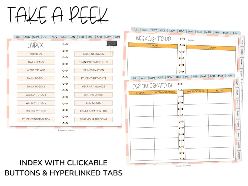 Digital Teacher Planner 2025-2026, Free Yearly Calendar Updates, Google ...