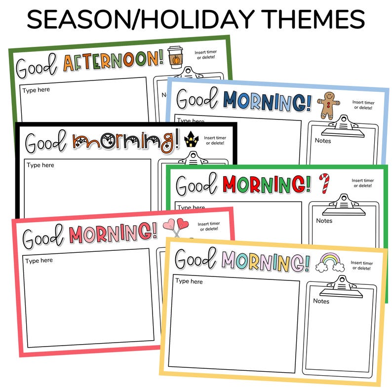 Morning Slides, Daily Google Slides Templates for Classroom, Agenda ...
