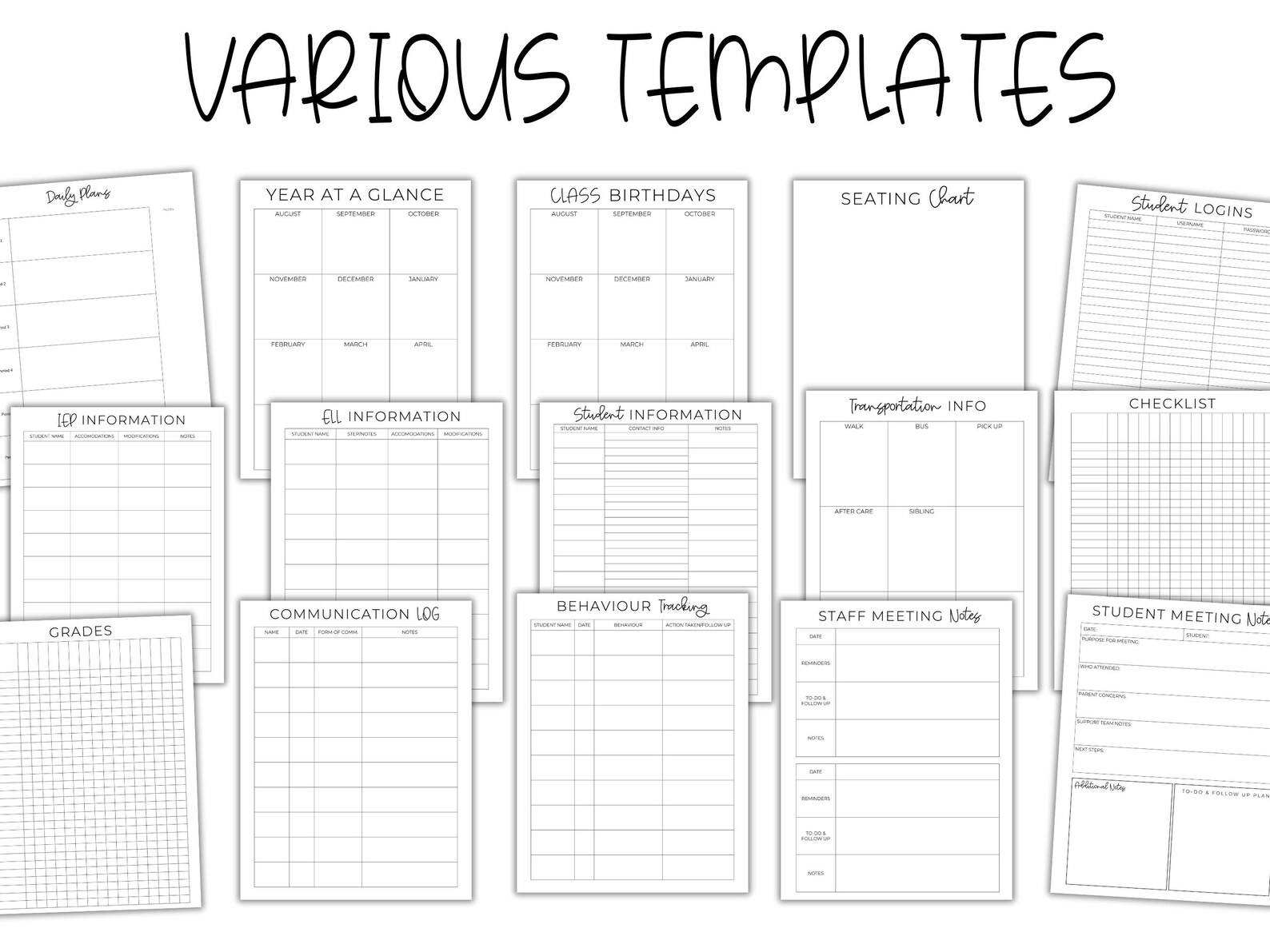 Printable Teacher Planner Dated 2024-2025, Free Yearly Updates, Teacher ...