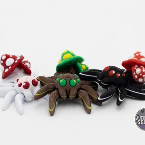 Articulated Fidget Mushroom Spider Babies 3-pack | Halloween | Stress ...