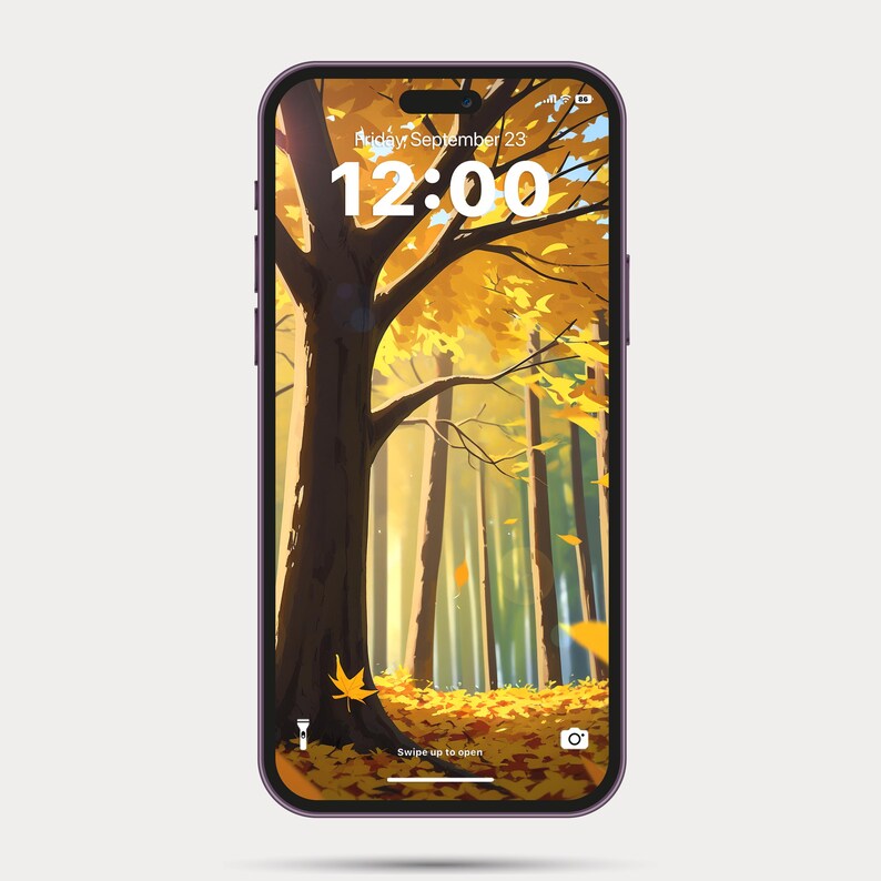 Crisp Fall Air Phone Wallpaper, Digital Art, iPhone Aesthetic Lock ...