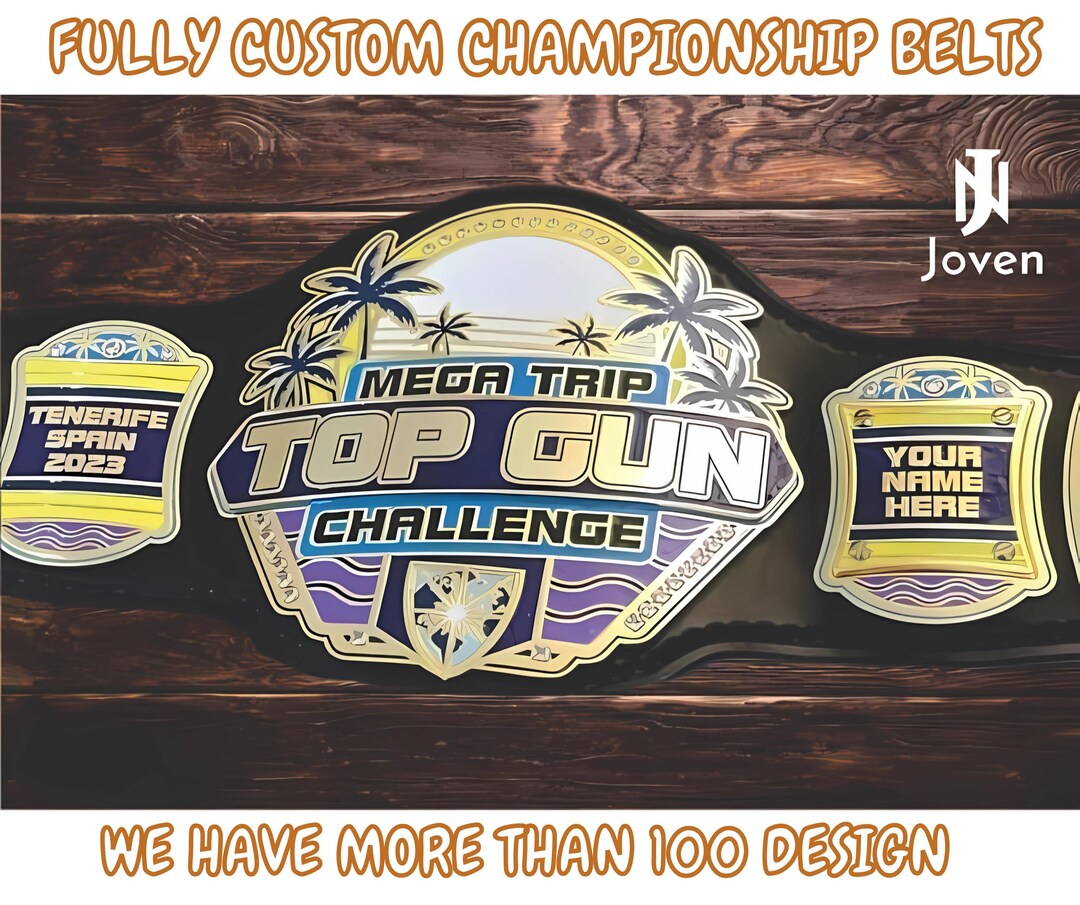 Custom Championship Belt - Personalized Metal Plates & Genuine Leather ...