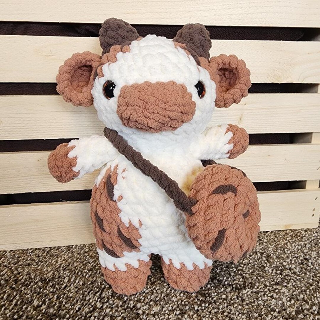 Crochet Cow Double Chocolate Chip Cookie Plushie - Etsy