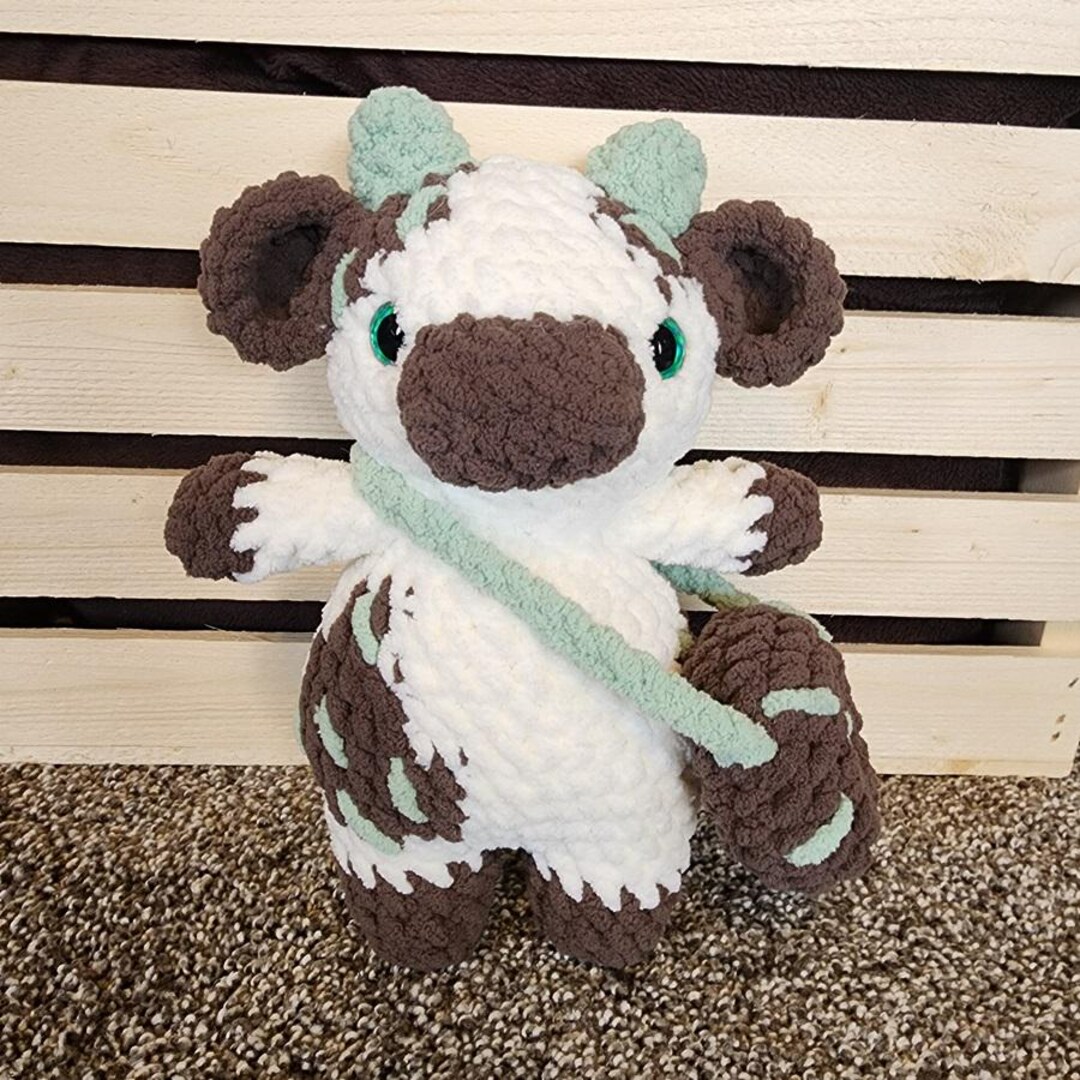 Crochet Cow Chocolate Mint Chip Cookie Plushie - Etsy