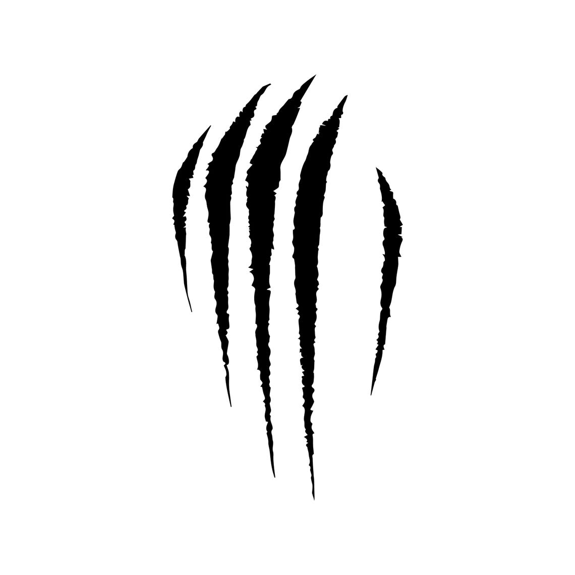 Claw Marks Icon. Sharp, Jagged Scratch Design in Black Silhouette ...