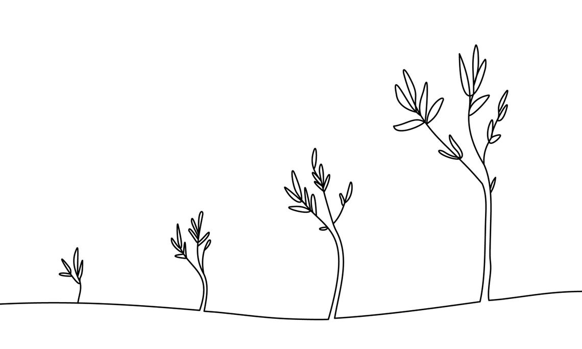 Olive Tree Icon in a Minimal One-line Style. Trendy Outline Design ...