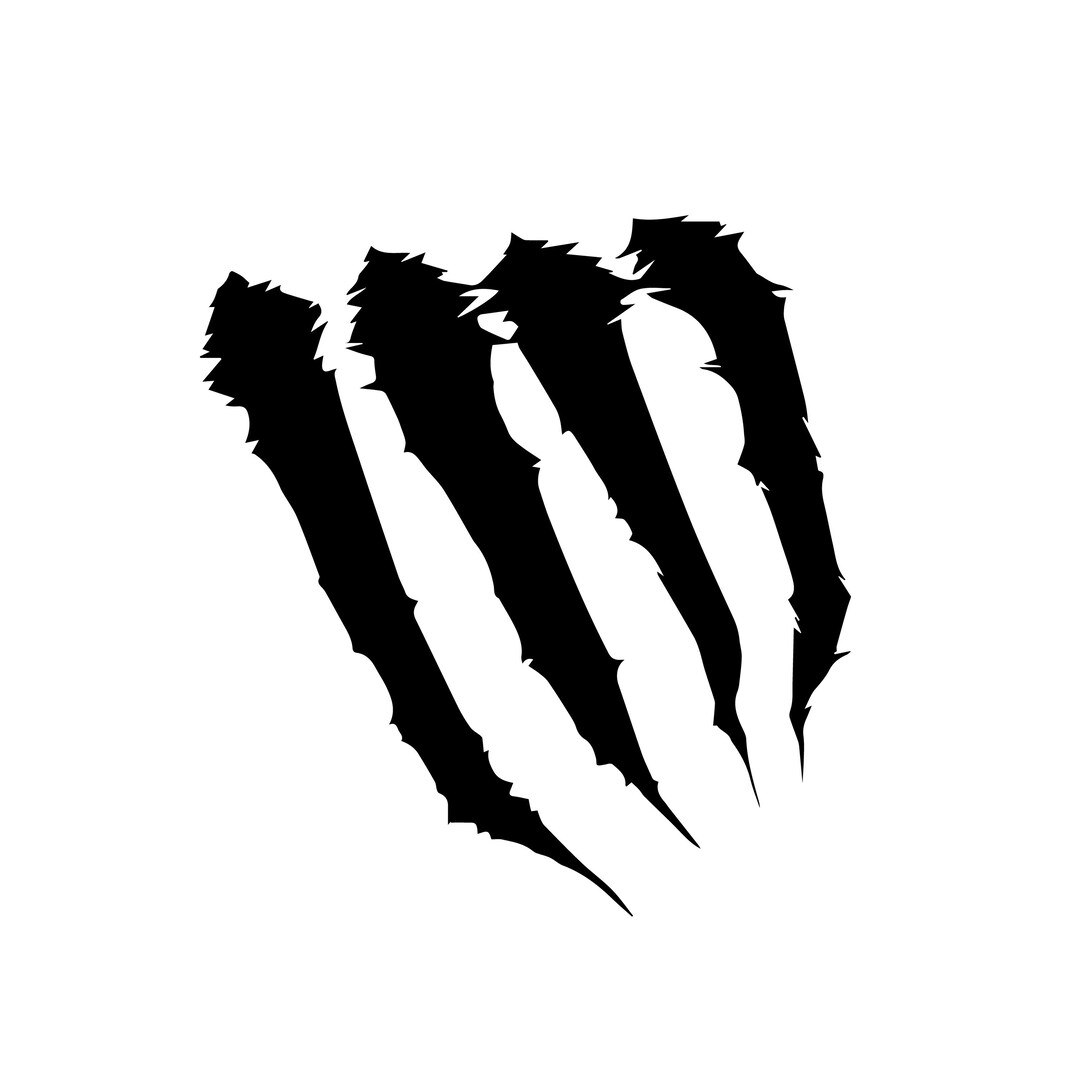 Beast Scratch Icon. Bold, Torn Claw Marks in Black Silhouette With a ...