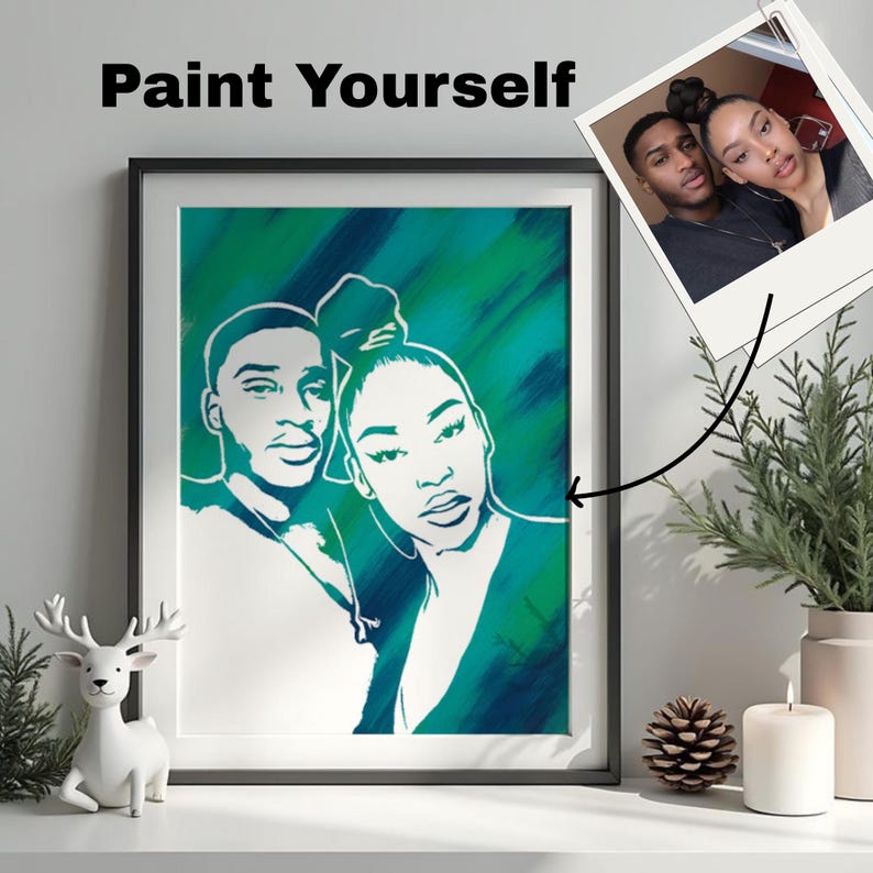 Custom Oil Painting Portrait Kit, Personalized Wedding Art - Etsy