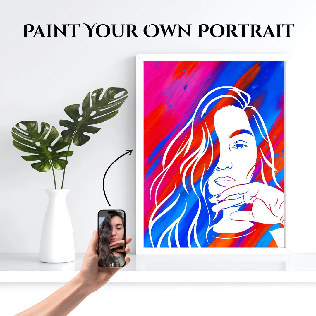 DIY Portrait Painting Kit: Transform Your Photo Into a Masterpiece - Etsy