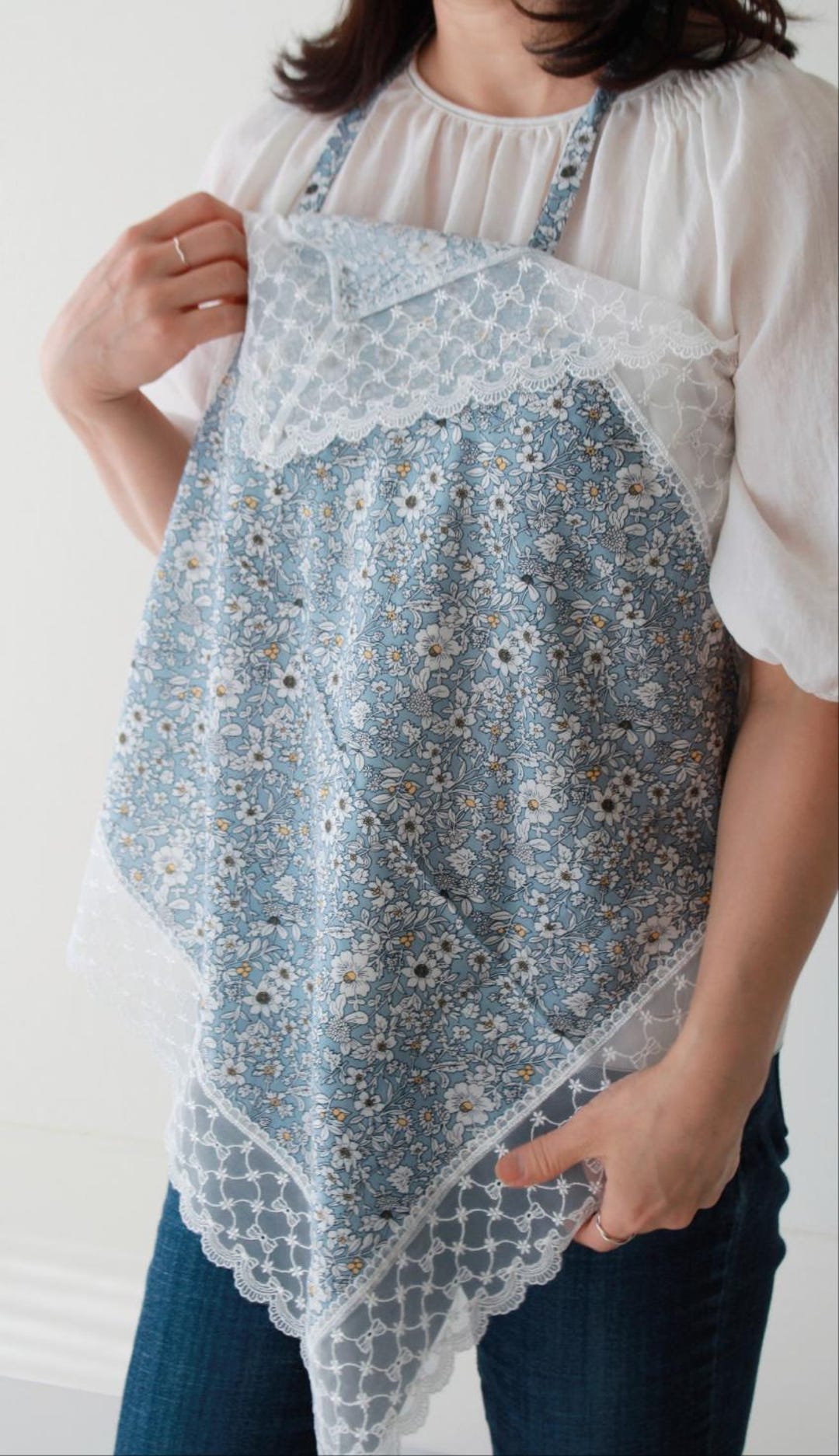 Multi-use Washable Apron Scarf, Handkerchief,wearable Cloth Napkin ...