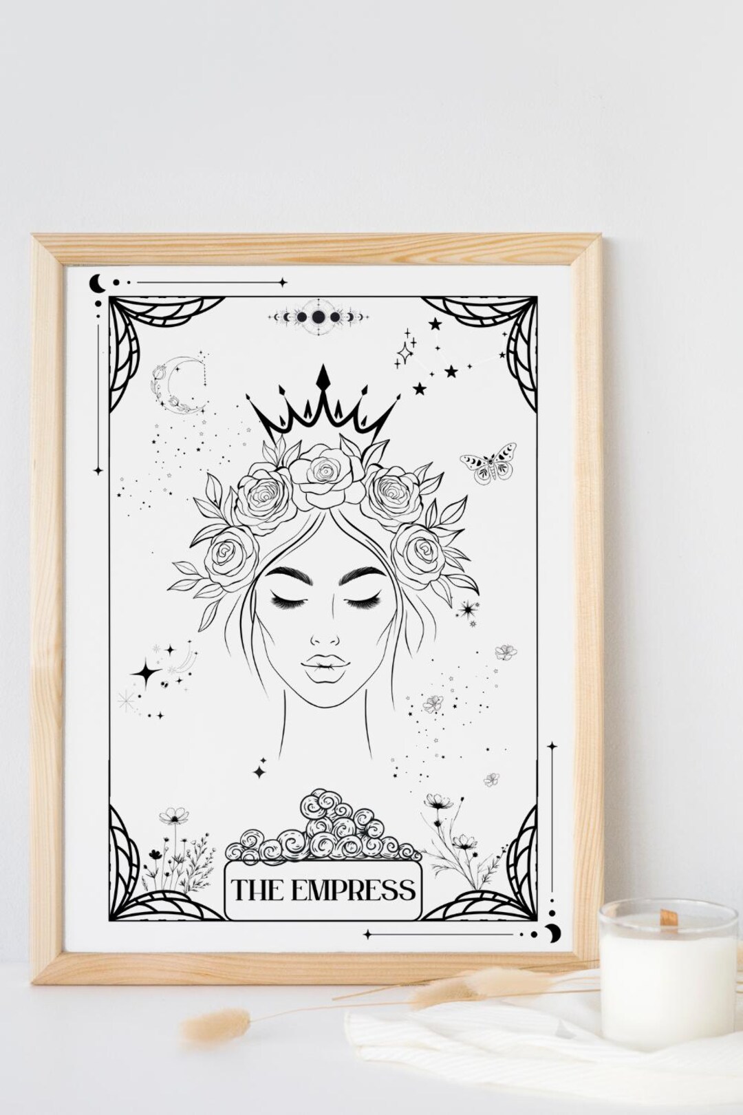 The Empress Tarot Card Print | Booktok Romantasy Decor (digital ...