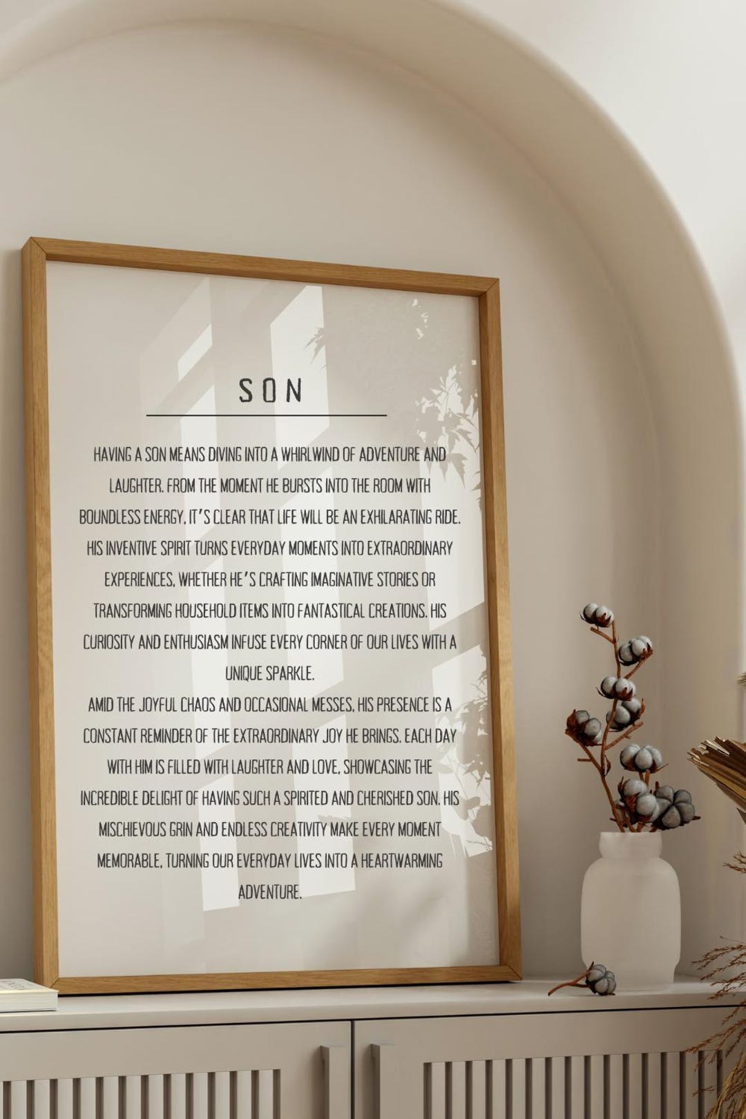 Inspirational Son Quote Print – Gift for Son – Sentimental Wall Art ...