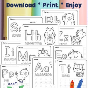 Preschool and Kindergarten Color and Trace Activity; Lets Color and ...