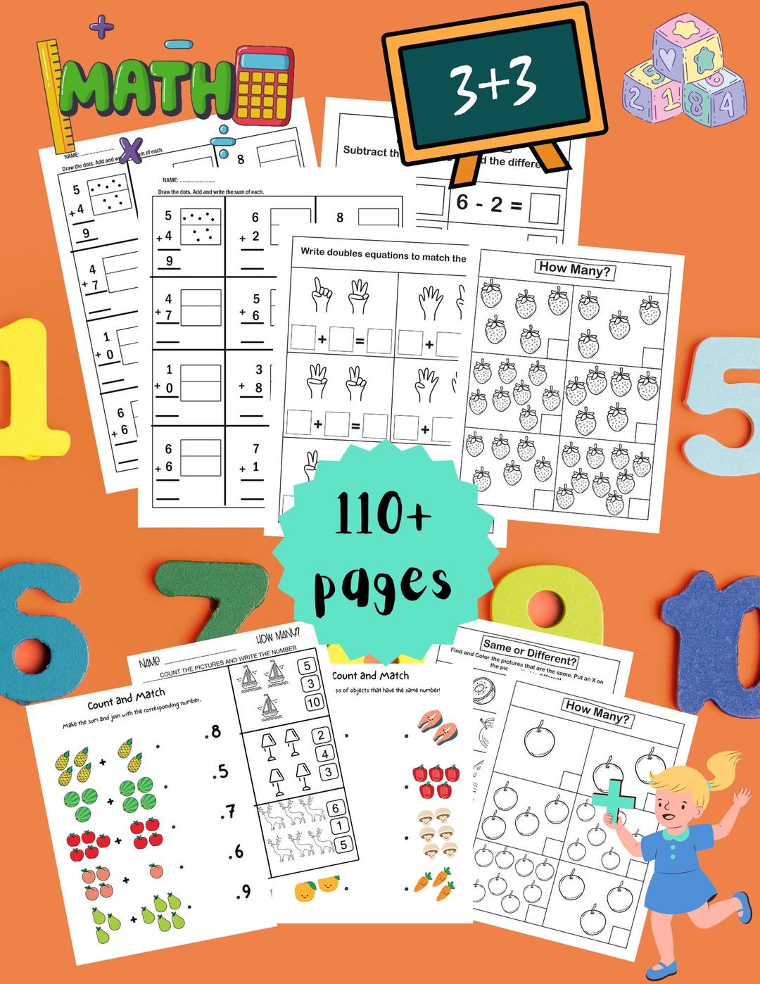 Printable Math Worksheets for Pre-k/kindergarten, Addition ...