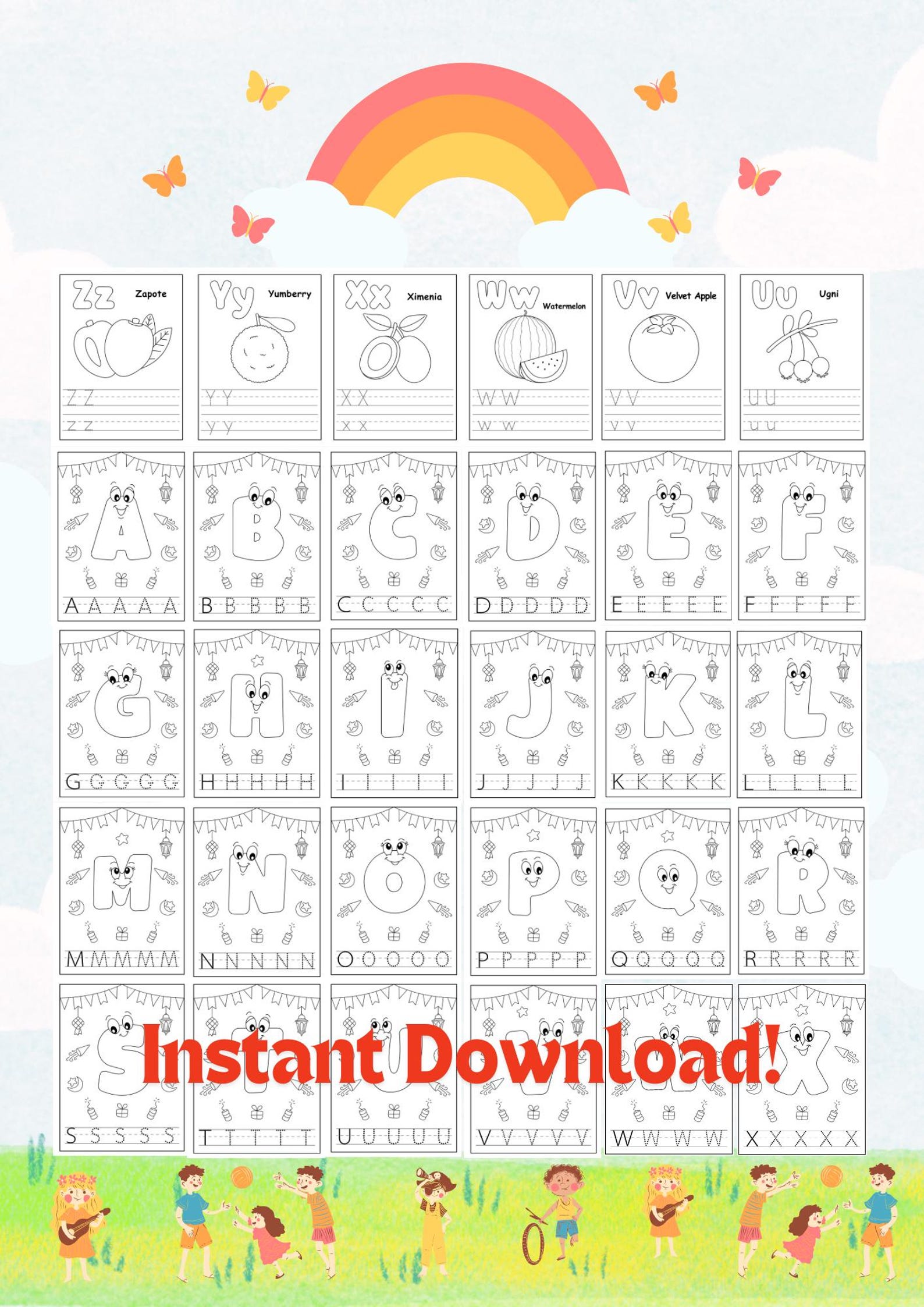 Preschool and Kindergarten Color and Trace Activity; Lets Color and ...