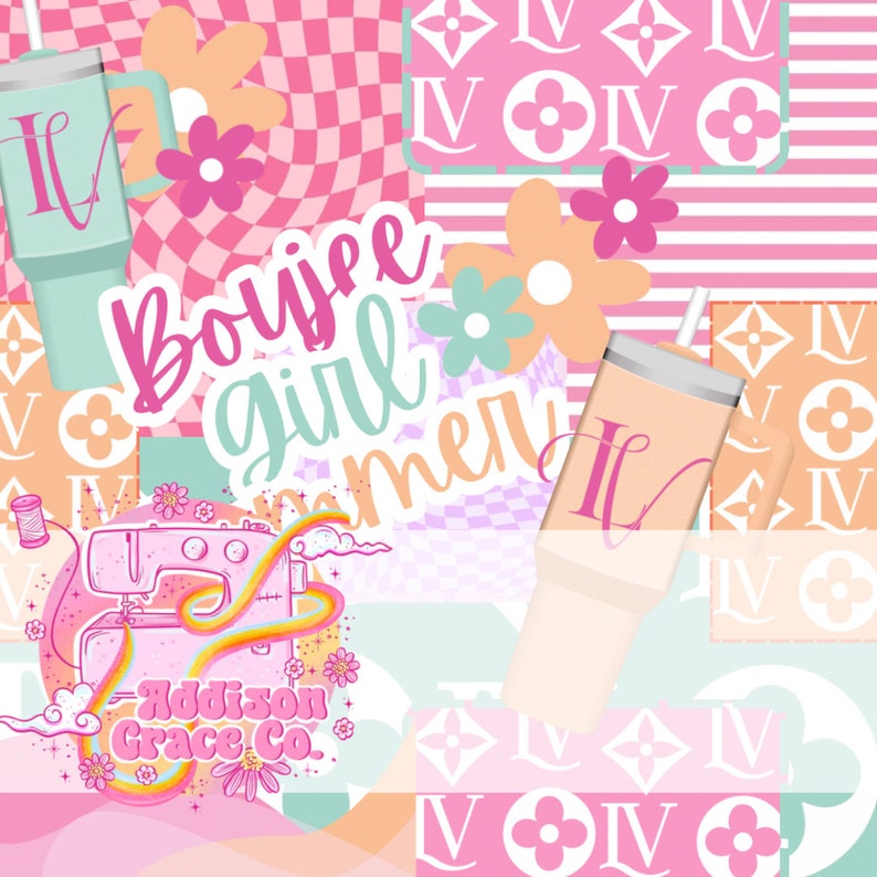 Boujee Girl Summer Seamless File - Etsy