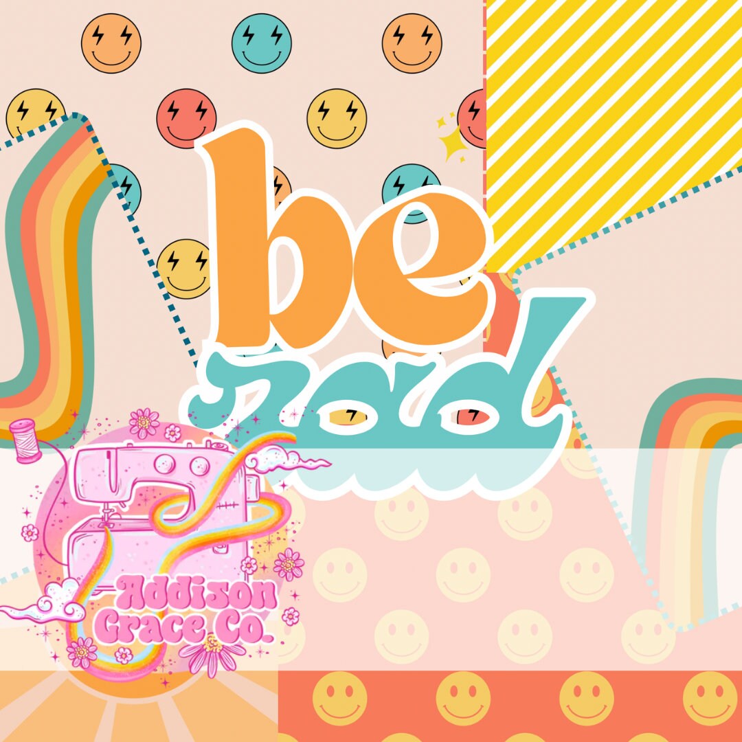 Be Rad Summer Fall Back to School Seamless File - Etsy
