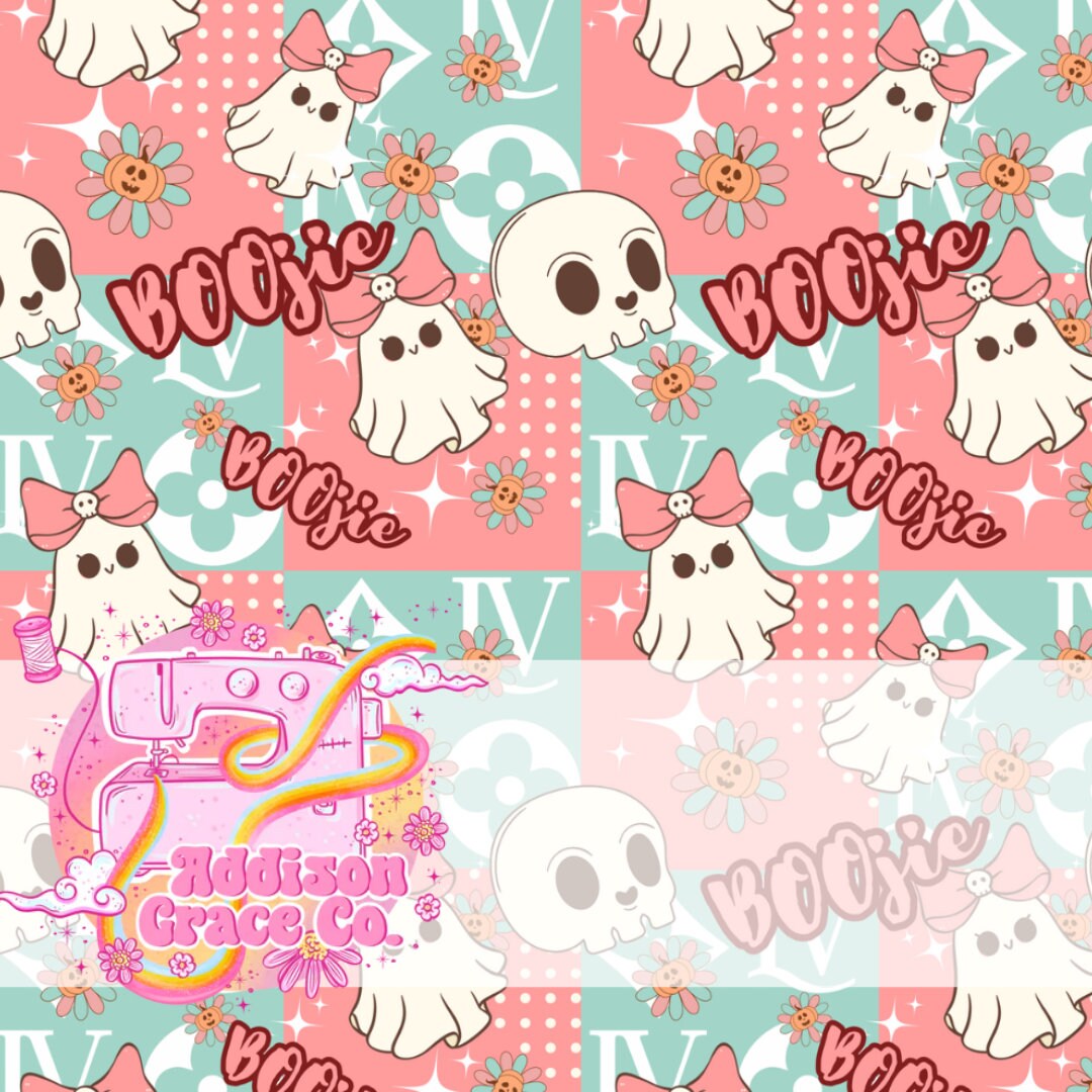 Boojie Ghosts Seamless Fall Halloween Seamless Design by Addison Grace ...