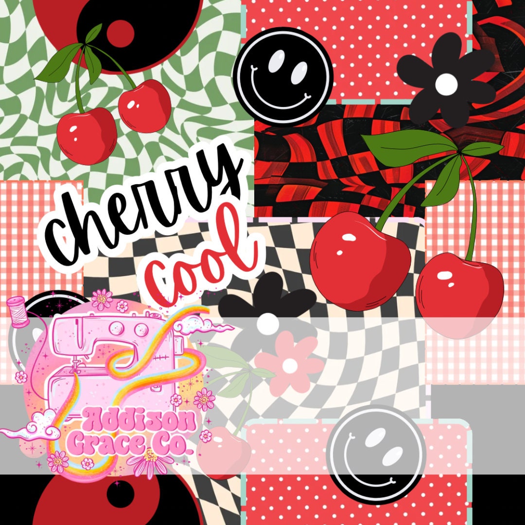 Cherry Cool Checkers Summer Seamless File - Etsy