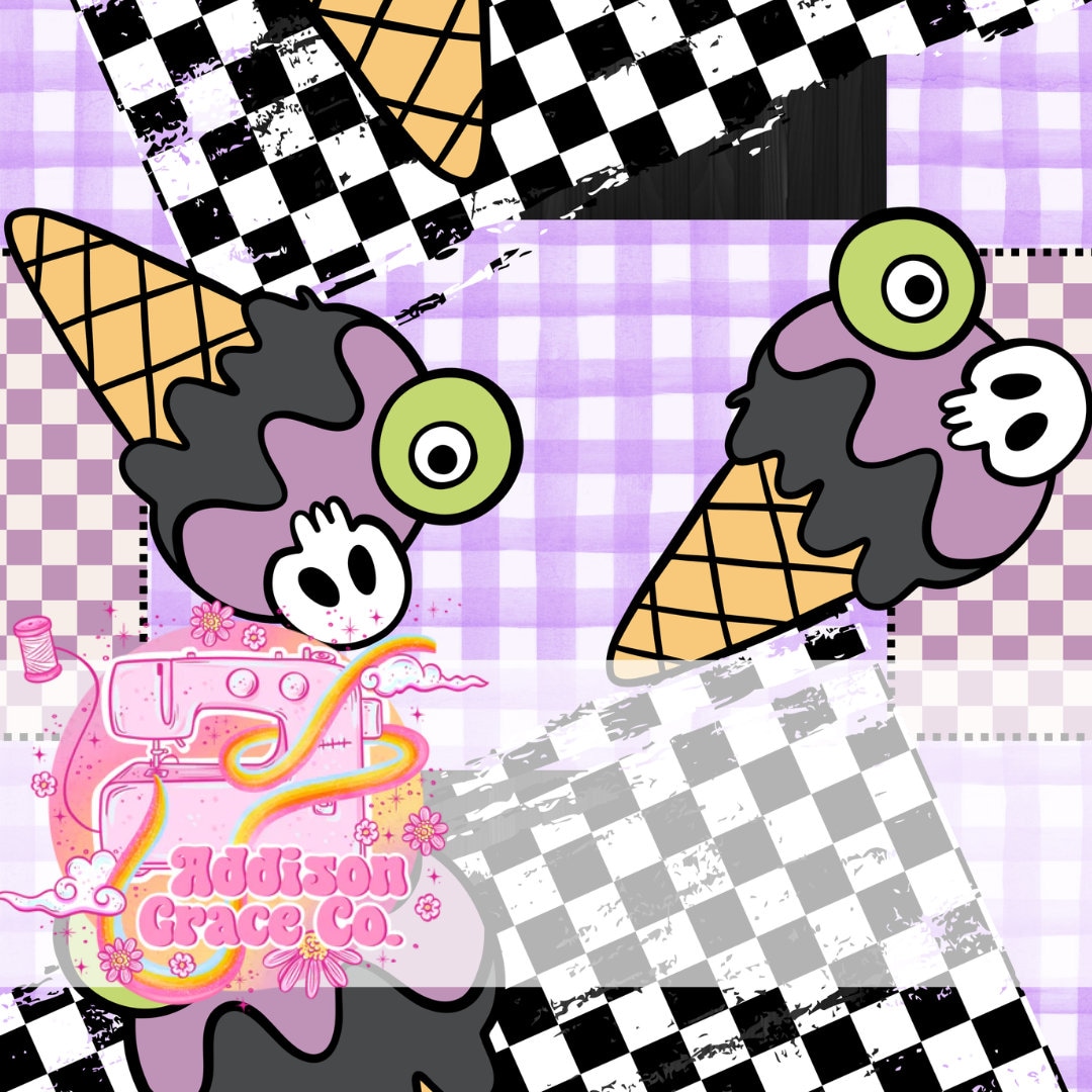 Spooky Icecream Seamless Fall Halloween Seamless Design by Addison ...