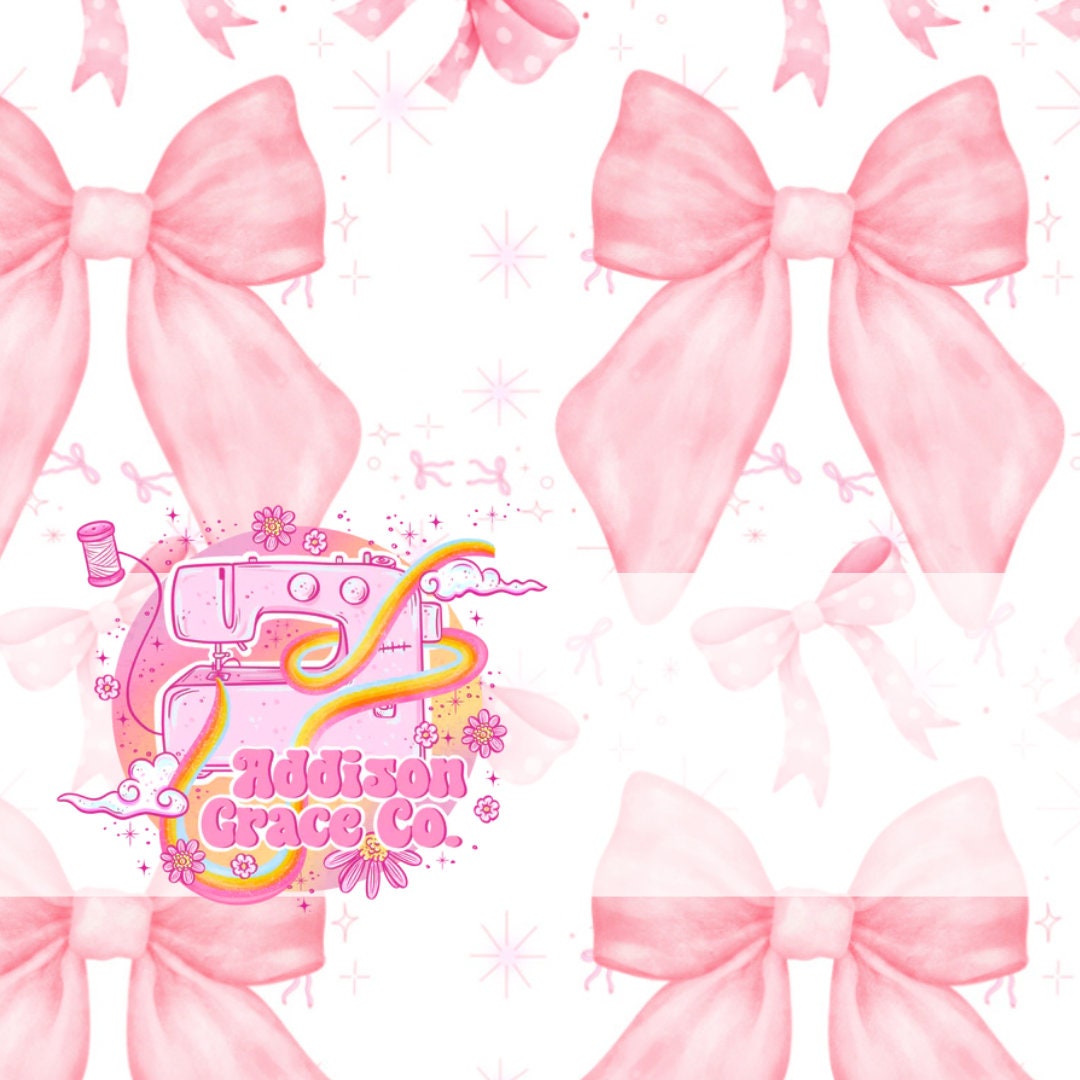 Coquette Pink Bows Seamless Design by Addison Grace Co - Etsy