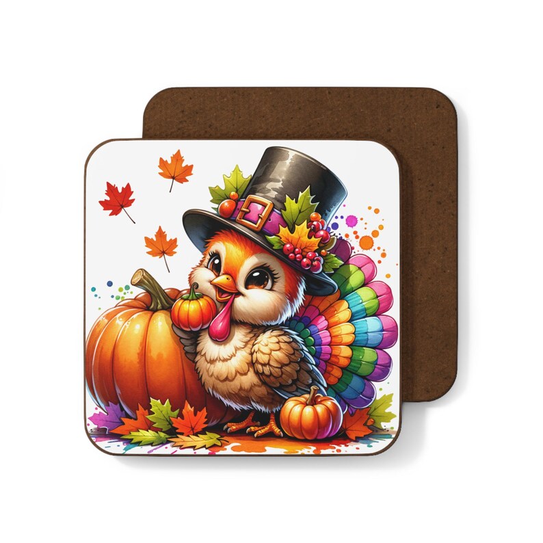 Thanksgiving Turkey Coaster, Autumn Decor, Fall Celebration, Home Gift ...