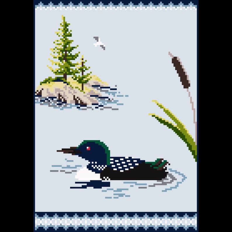 Loon Call - A Counted Cross Stitch Pattern - Etsy Canada
