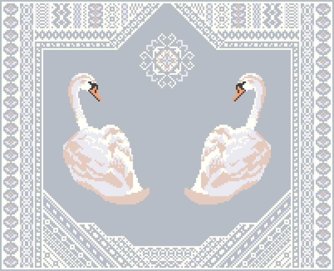 Swan Lace - A Counted Cross Stitch Pattern - Etsy