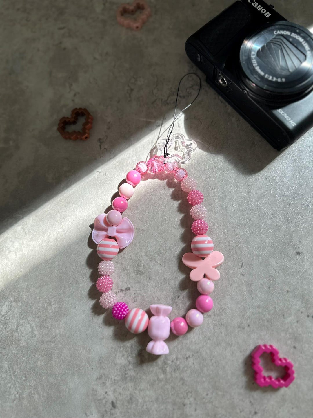 Pink Beaded Phone Charm – Candycore Kawaii Strap - Etsy