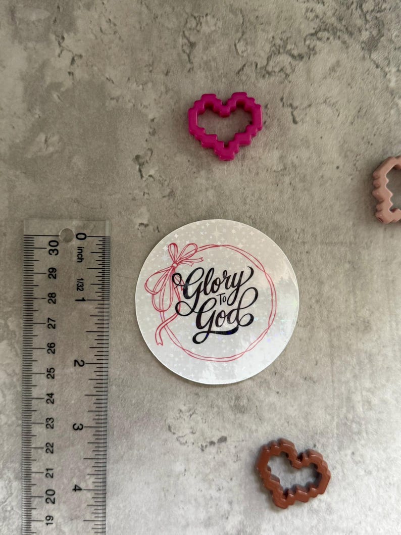 Glory to God | Holographic Christian Sticker - Etsy