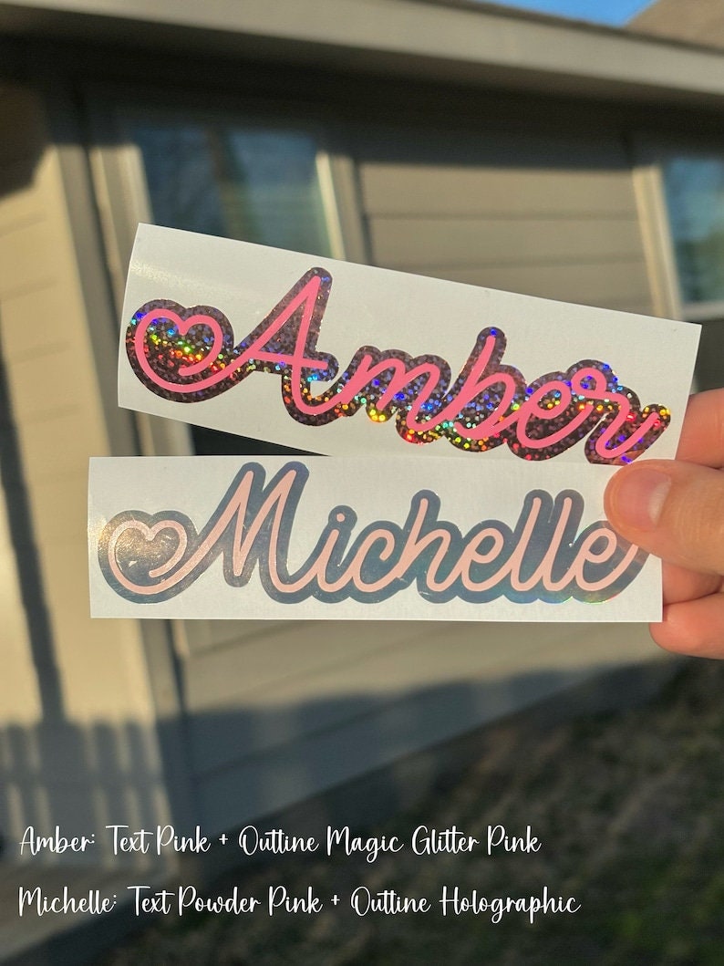 Custom Name Vinyl Decal Personalized Glitter Stickers for Stanley Cup ...